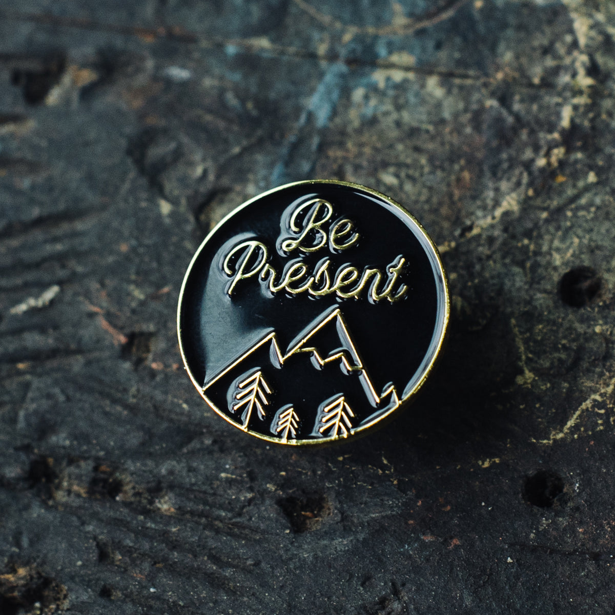 Be Present Mindfulness Meditation Enamel Pin – Mindful Things Co.
